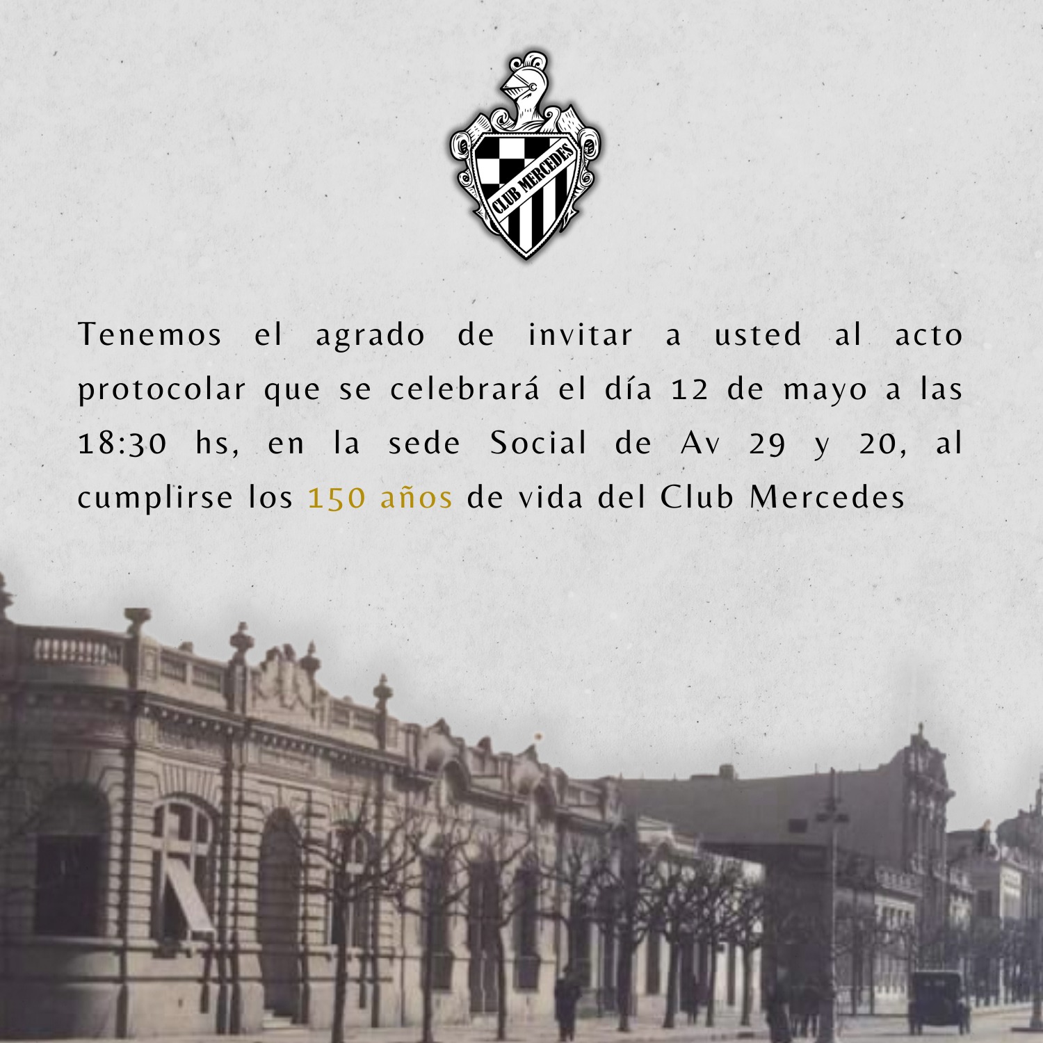 ¡Festejamos los 150 años del Club Mercedes! - Tres en linea
